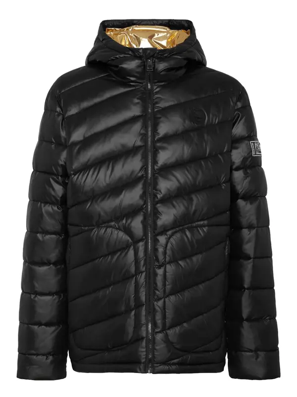 PLEIN SPORT Hooded Puffer Jacket - Black