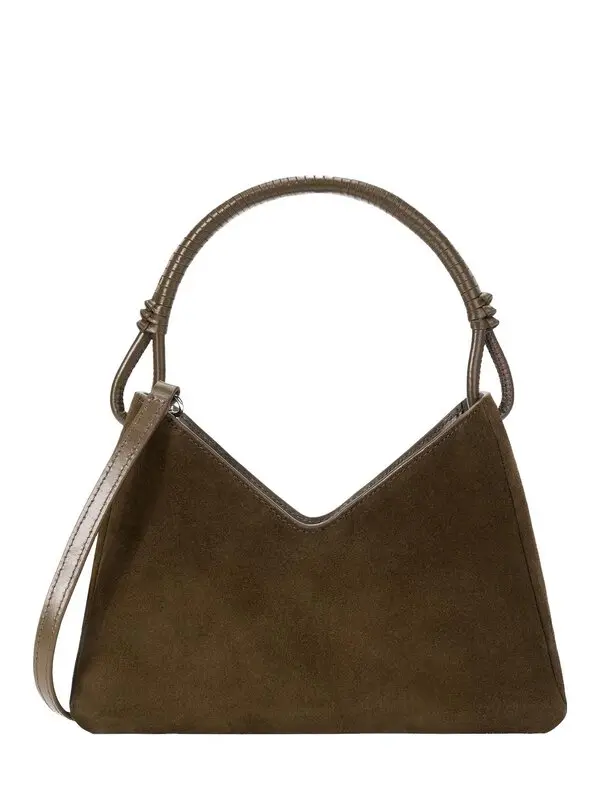 Staud Valerie Suede Shoulder Bag - Truffle