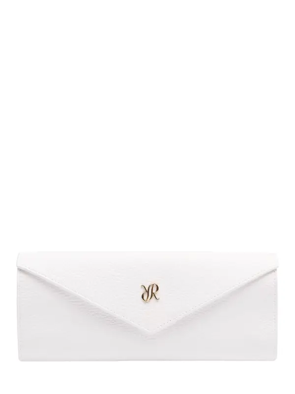 RAPPORT LONDON Tuxedo Leather Jewellery Roll - White