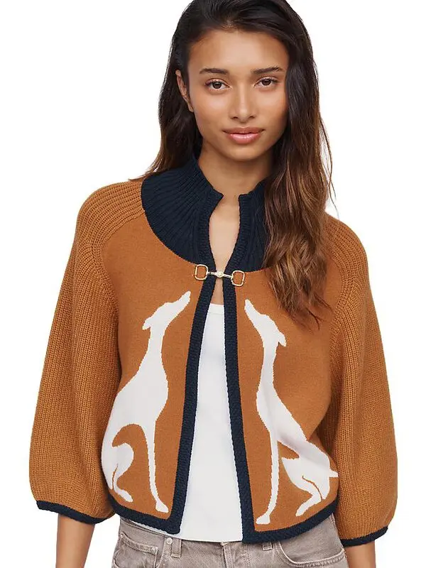 Maeve Cape Cardigan Sweater - Camel