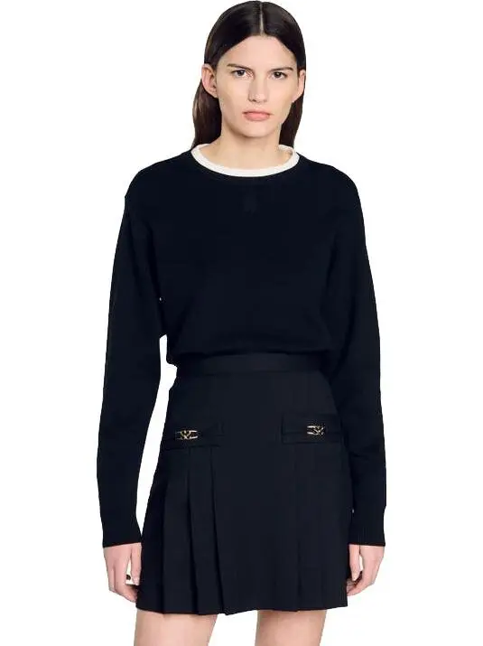 Sandro Wool-blend Sweater - Black