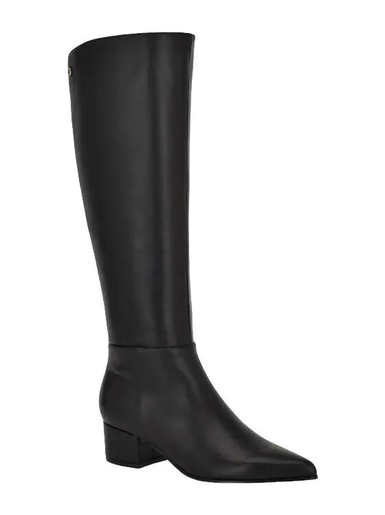 Nine West Morgin Pointed Toe Knee High Boots - Black