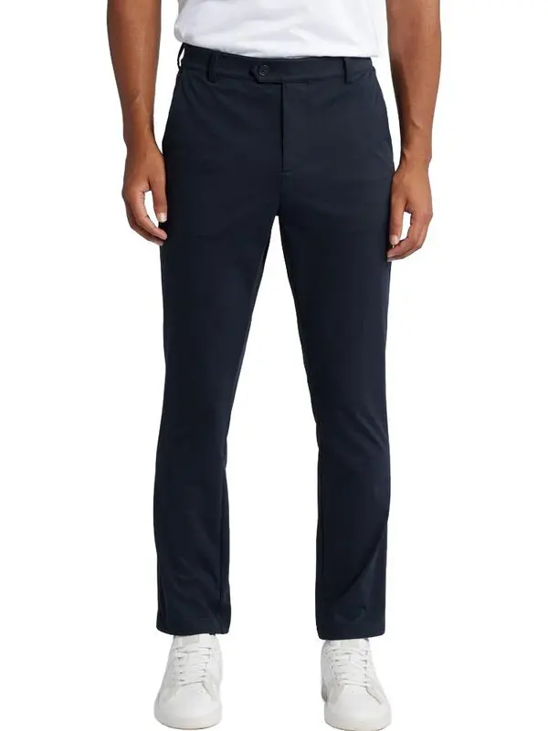 Mizzen+main Upton Flat Front Chinos - Black Solid
