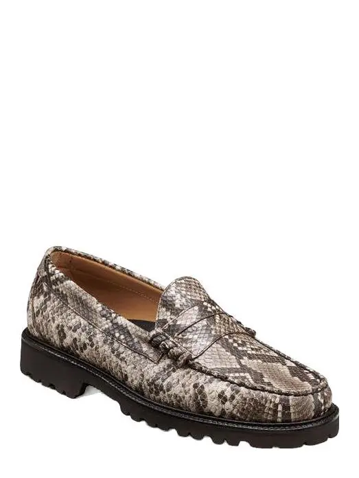 G.H.BASS Larson Snakeskin-embossed Penny Loafer - Natural Multi