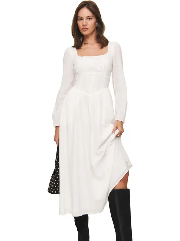 REFORMATION Oria Dress - Ivory