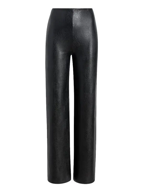 Commando Faux-leather Wide-leg Pants - Black