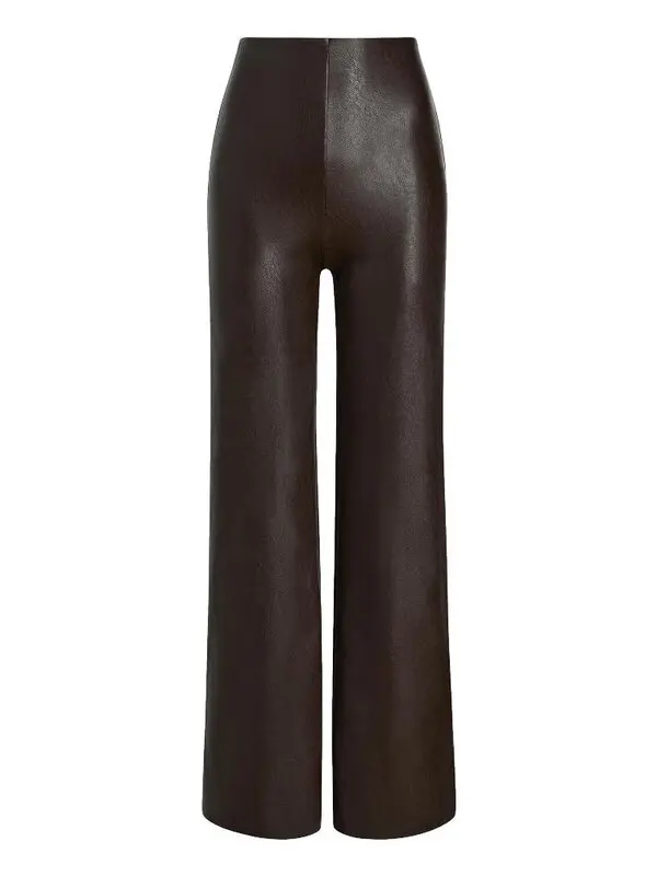 Commando Faux-leather Wide-leg Pants - Espresso