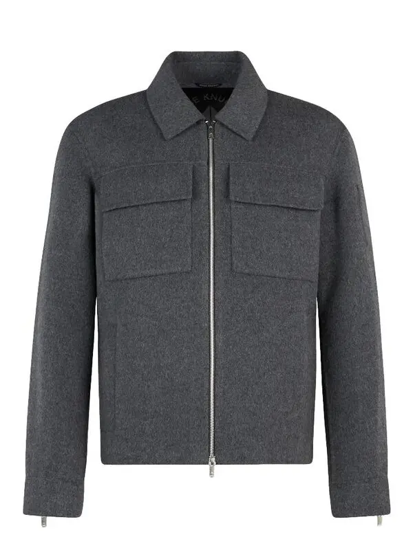 Moose Knuckles Jacque Wool-cashmere-silk Jacket - Charcoal