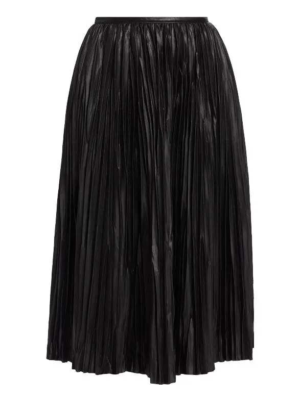 Proenza Schouler White Label Rosalyn Faux Leather Midi-skirt - Black