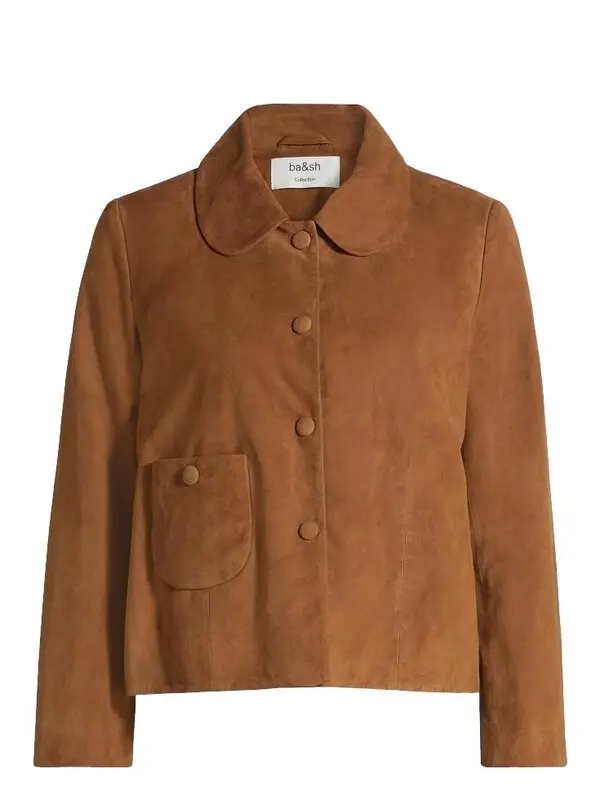 Ba&sh Milos Leather Jacket - Camel