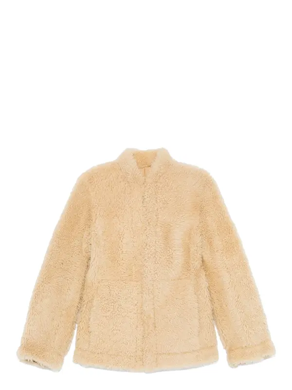 TOTEME Cinched Shearling Jacket - Neutrals