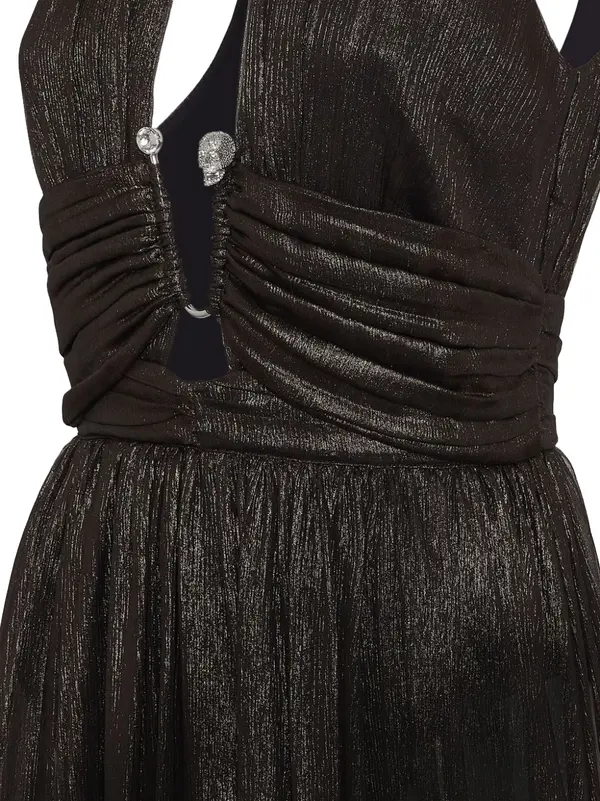 Philipp Plein Chiffon Gown - Black