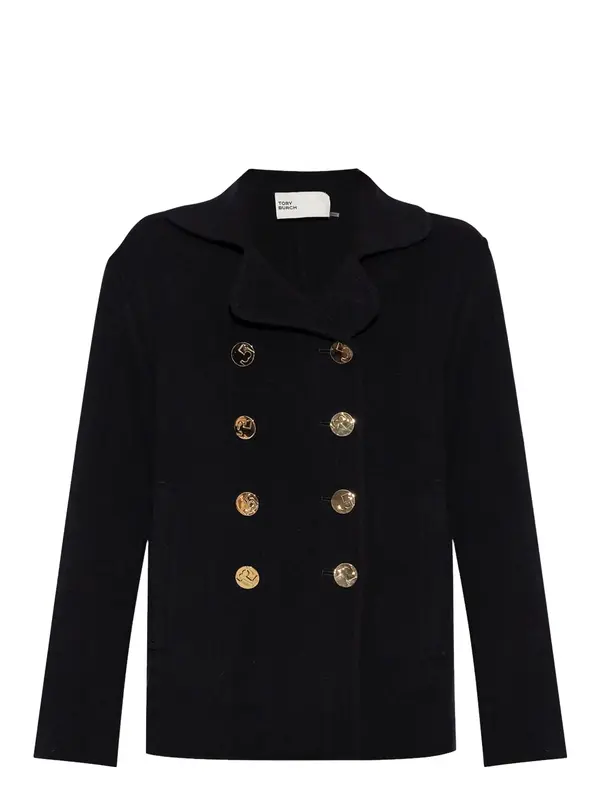 Tory Burch Wool Pea Coat - Black