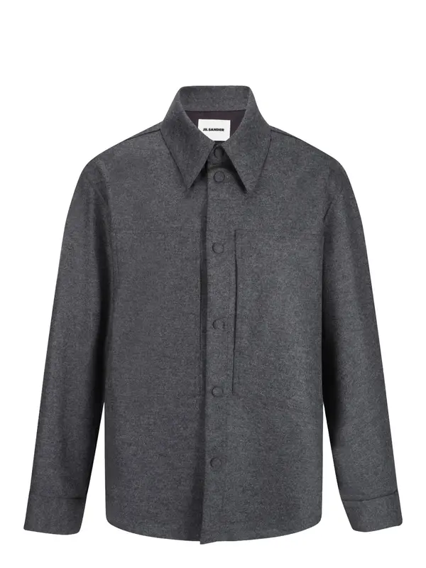 JIL SANDER Wool Shirt - Grey