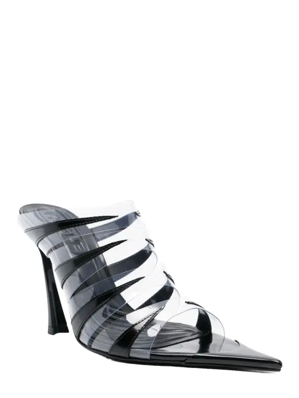 MUGLER 95mm Plexi Mules - Black
