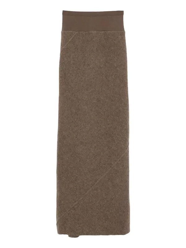Rick Owens Flared Maxi Skirt - Brown