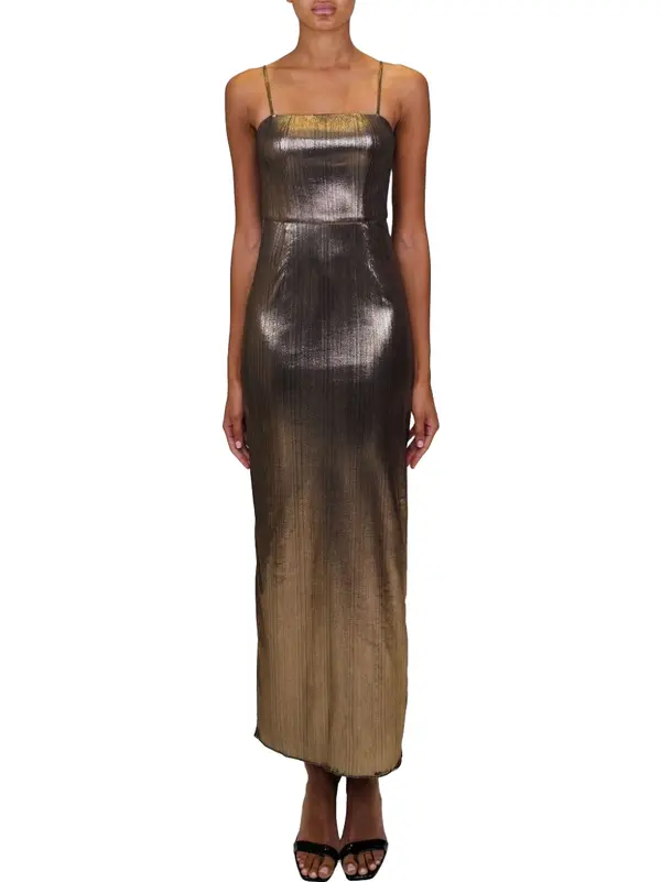 AZLEE Sarika Midi Dress - Gold