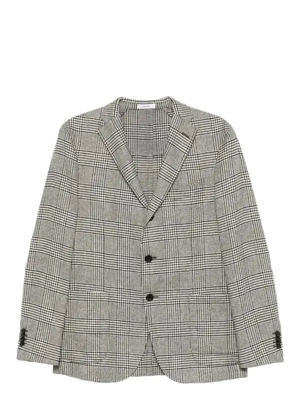 Boglioli Prince Of Wales Check-pattern Blazer - White