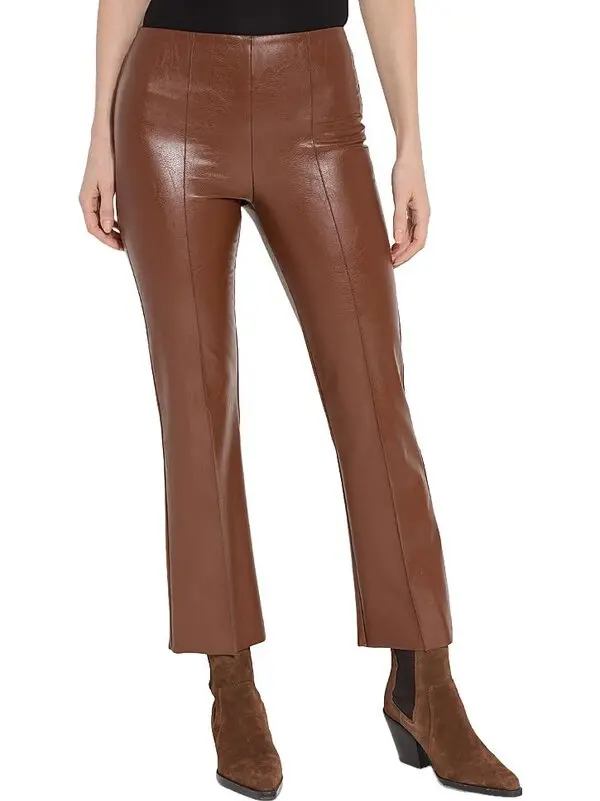 Lyssé Elysse Faux Leather Ankle Pants - Whiskey
