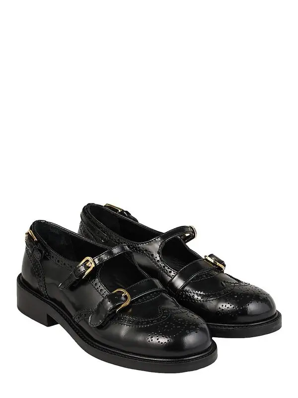 Sandro H24 Kaeta Mary Jane Flats - Black