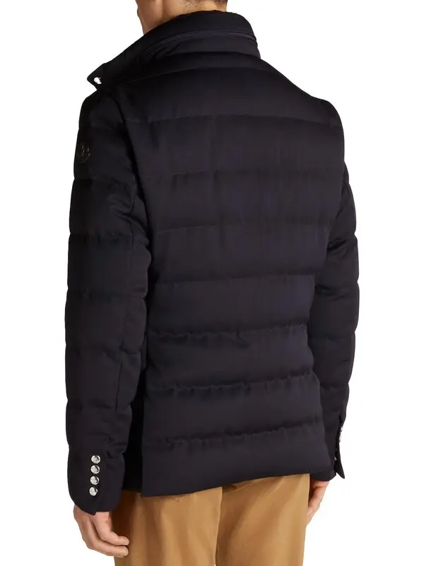 Moncler Bess Wool Down Jacket - Navy