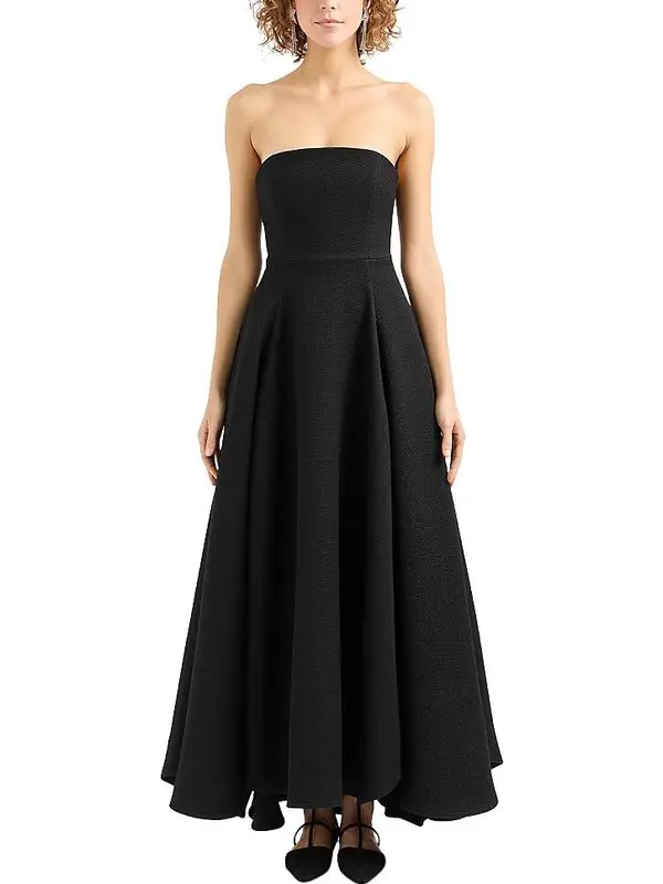 Emporio Armani Strapless Gown - Black