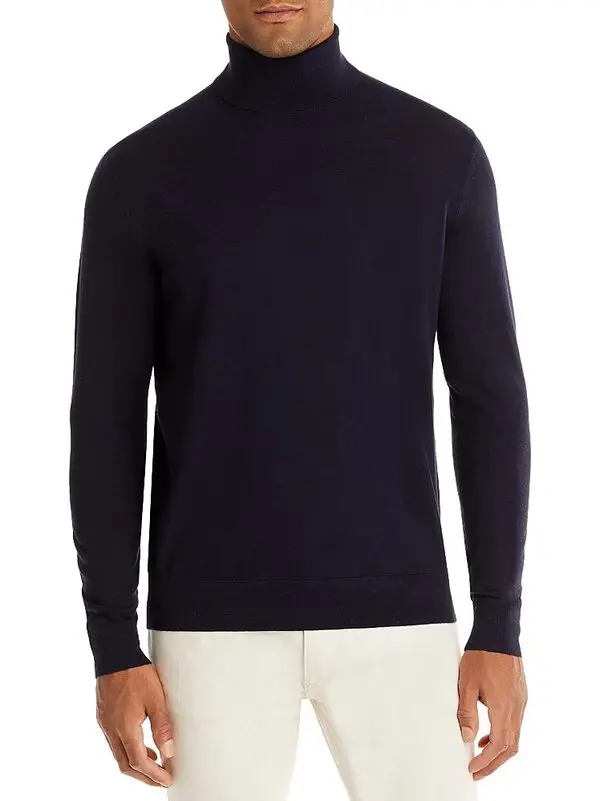 Bloomingdale'S Merino Wool Turtleneck Sweater - Navy