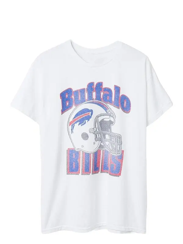 Junk Food Clothing Nfl Buffalo Bills Throwback Helmet Tee - White