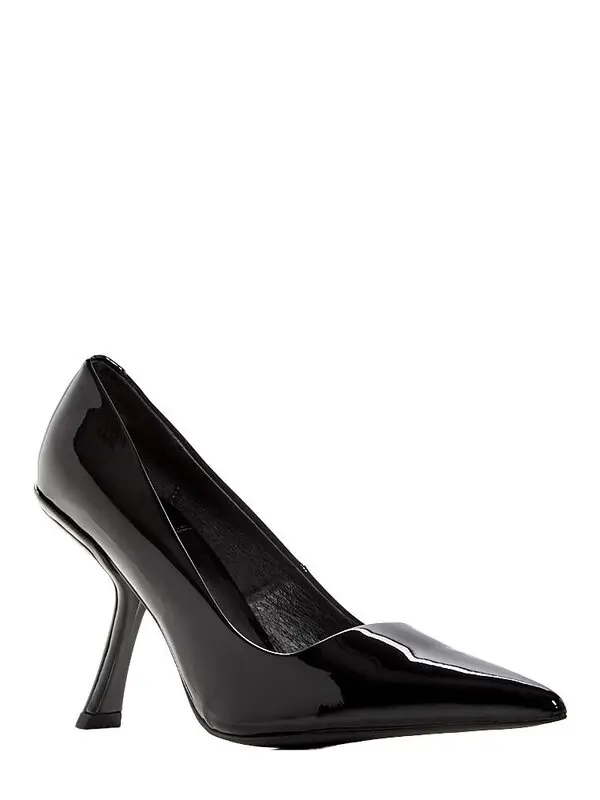 Jeffrey Campbell Sling It Pointed Toe Pumps - Black Patent