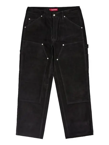 Supreme Suede Double Knee Painter Pant - Black