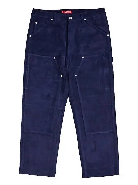 Supreme Suede Double Knee Painter Pant - Blue