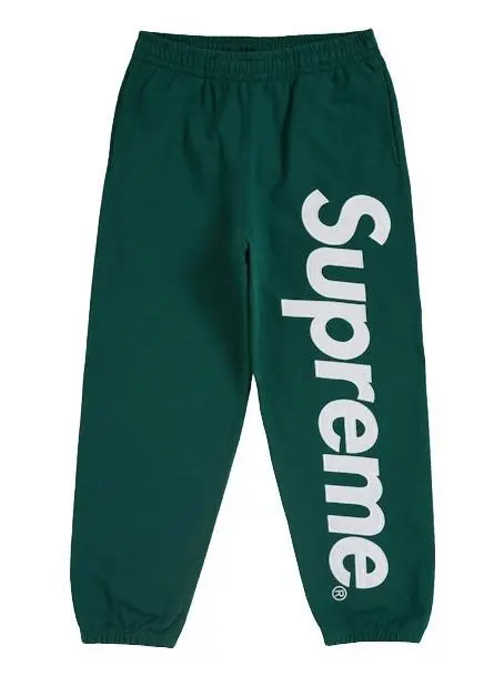 Supreme Satin Applique Sweatpant Fw24 - Dark Green
