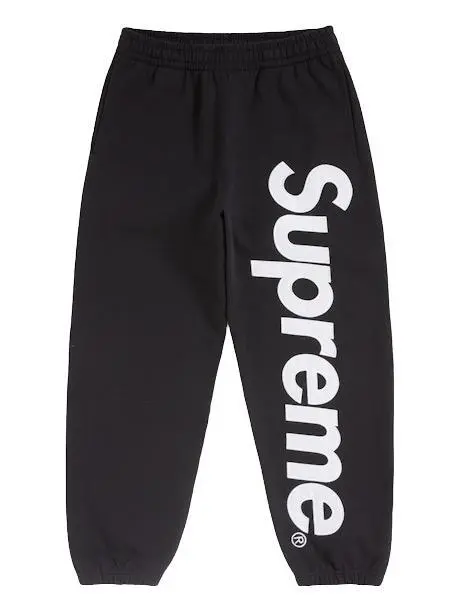 Supreme Satin Applique Sweatpant Fw24 - Black