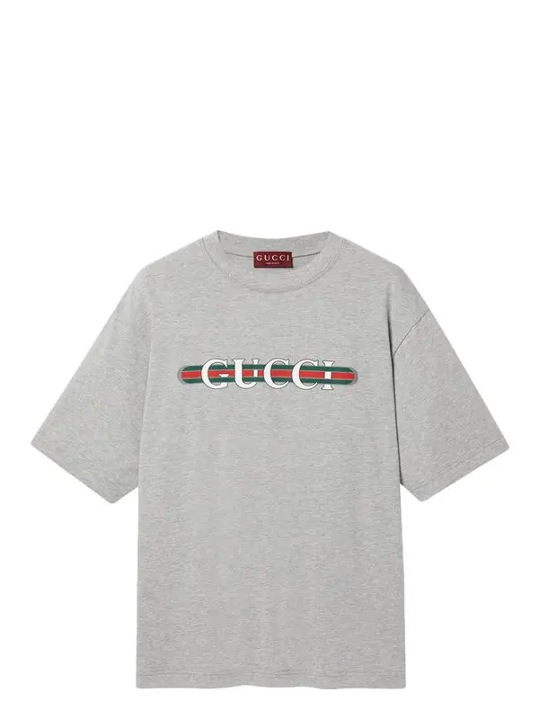 Gucci Logo Print T-shirt - Grey