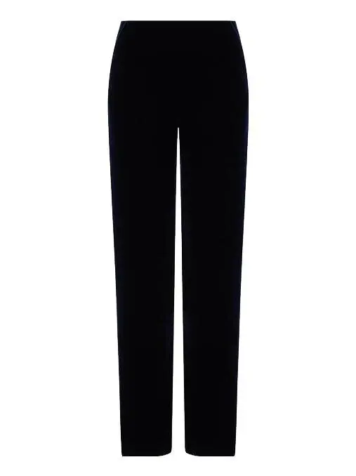 Giorgio Armani Straight-cut Velvet Trousers - Blue