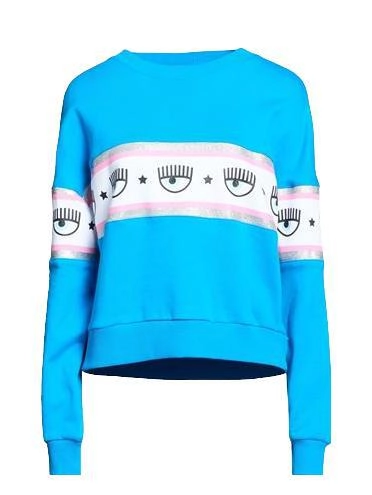 CHIARA FERRAGNI Cotton Sweatshirt With Graphic Print - Azure