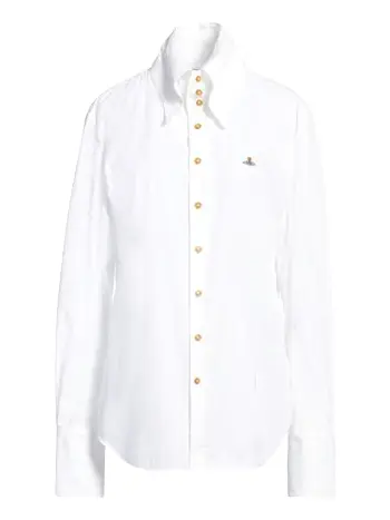 VIVIENNE WESTWOOD Woven Shirt With Embroidered Logo - White