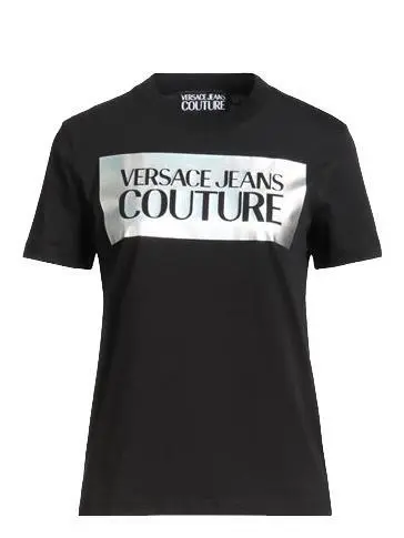 Versace Logo-print Jersey T-shirt - Black