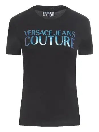 Versace T-shirt In Cotton And Elastane - Black