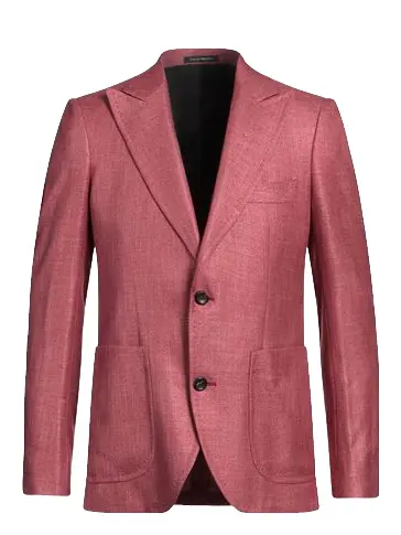 Emporio Armani Single-breasted Flannel Blazer - Red