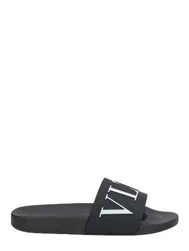 Valentino Garavani Rubber Pool Slides - Black