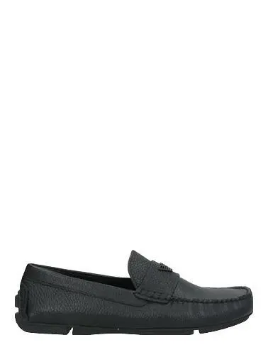Emporio Armani Loafers In Cow Leather - Black