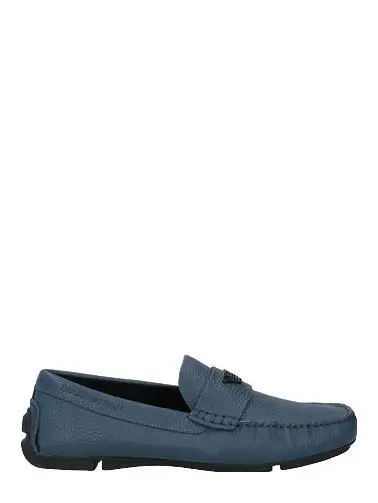 Emporio Armani Loafers In Cow Leather - Blue