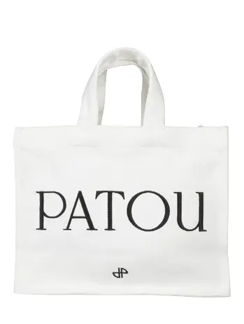 Patou Canvas Shopper Bag - White