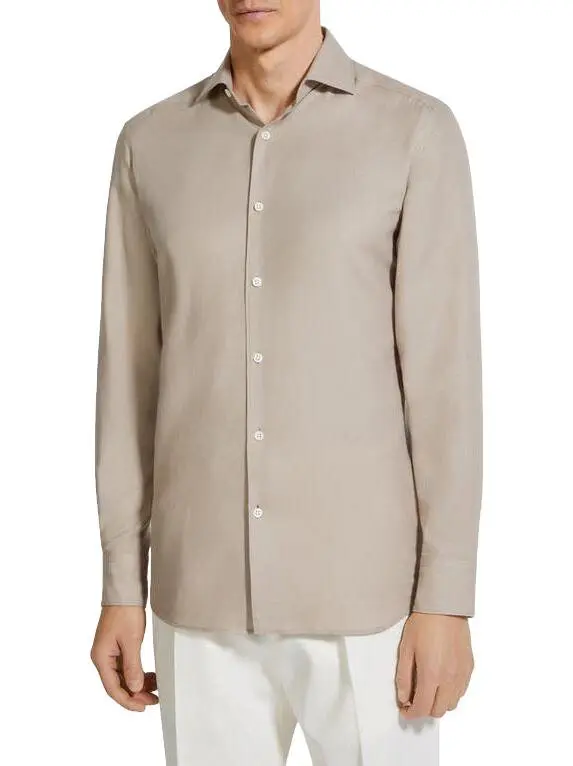 Zegna Cashco Cotton & Cashmere Button-up Shirt - Piedicavallo