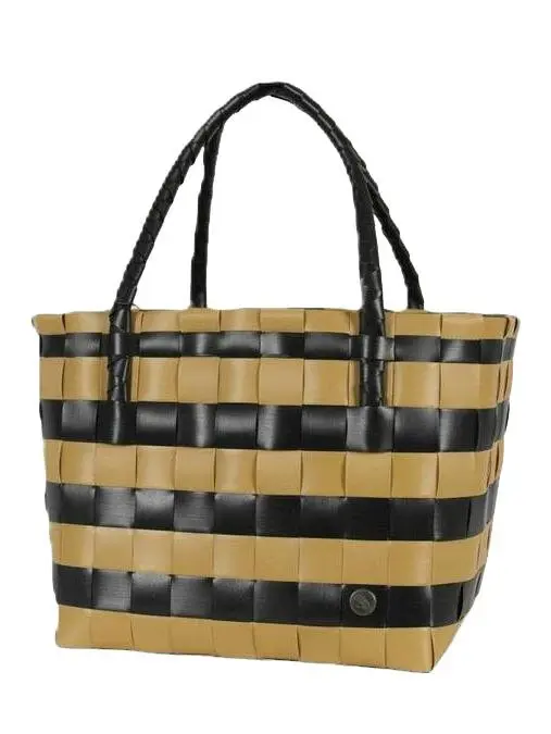 HANDED BY Paris Spirit Recycled Tote Bag - Black/camel