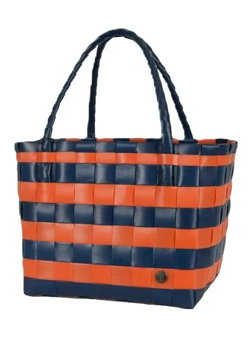 HANDED BY Paris Spirit Recycled Tote Bag - Dark Blue/orange