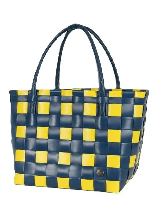 HANDED BY Paris Spirit Recycled Tote Bag - Ocean Blue/sunshine Weave