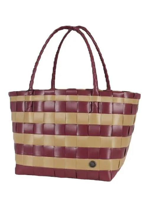 HANDED BY Paris Spirit Recycled Tote Bag - Wineberry Red/khaki