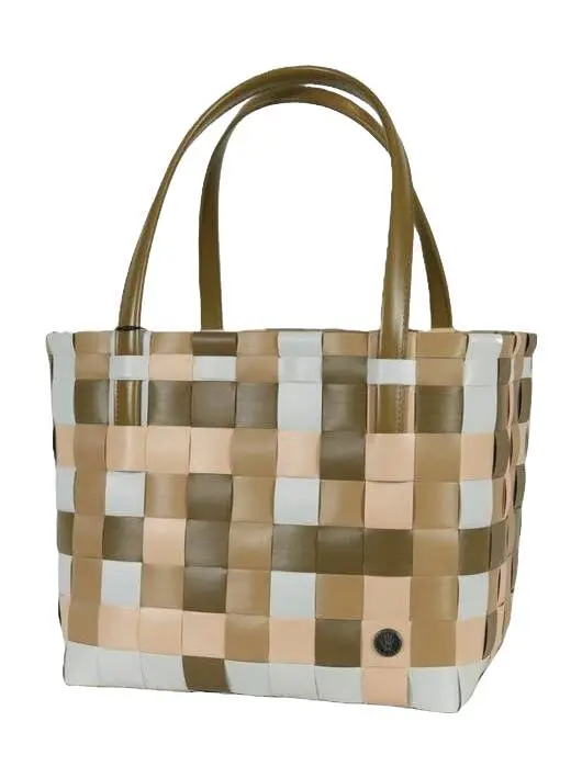 HANDED BY Color Block Shopper Tote Bag - Khaki Mix